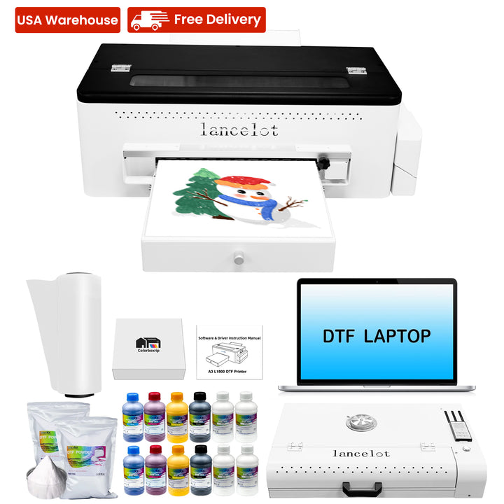 Lancelot M1630 PRO A3 DTF Printer Bundle Laptop& Oven
